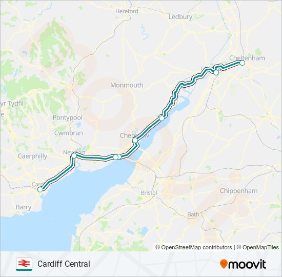 transport for wales Route: Schedules, Stops & Maps - Cardiff Central ...
