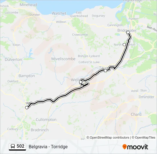 502 Route: Schedules, Stops & Maps - Bridgwater (Updated)