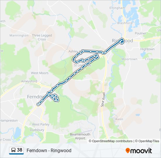 38 Route: Schedules, Stops & Maps - Ringwood (Updated)