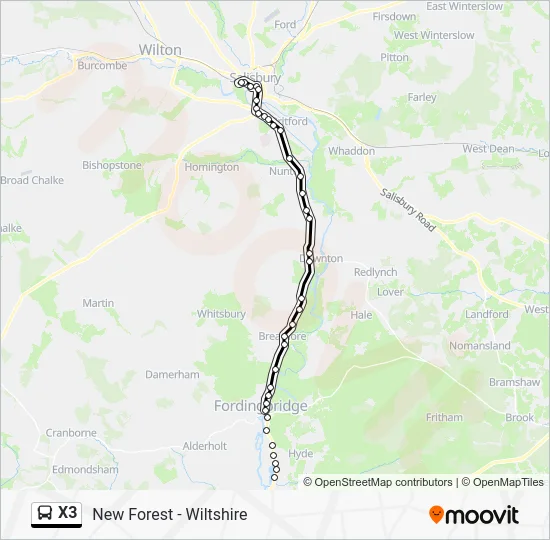 X3 Route: Schedules, Stops & Maps - Salisbury (Updated)