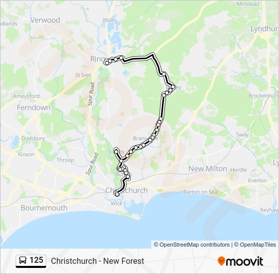 125 Route: Schedules, Stops & Maps - Ringwood (Updated)