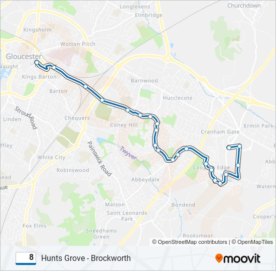 8 Route: Schedules, Stops & Maps - Gloucester (Updated)