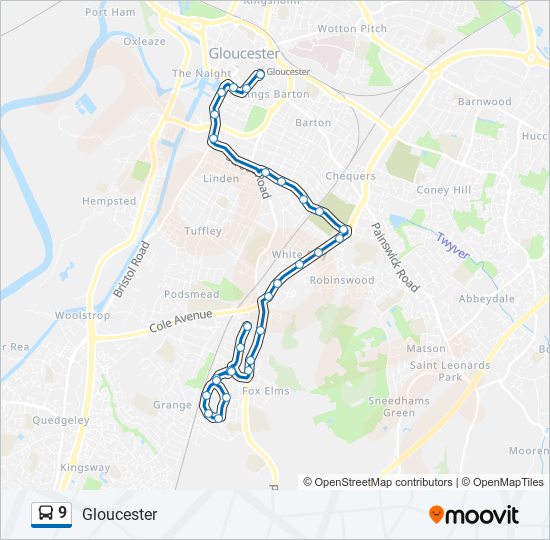 9 Route: Schedules, Stops & Maps - Gloucester (Updated)