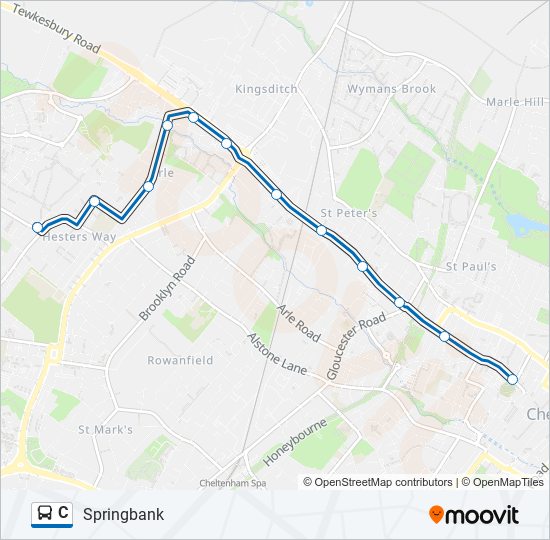 c Route: Schedules, Stops & Maps - Springbank (Updated)