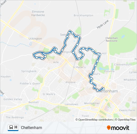 h Route: Schedules, Stops & Maps - Cheltenham (Updated)