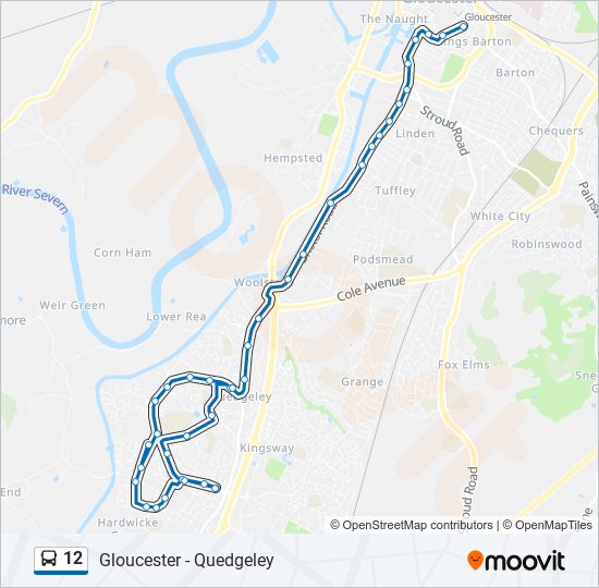 12 Route: Schedules, Stops & Maps - Gloucester (Updated)