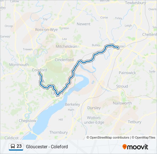 23 Route: Schedules, Stops & Maps - Coleford (Updated)