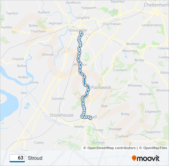 63 Route: Schedules, Stops & Maps - Stroud (Updated)