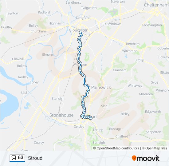 63 Route: Schedules, Stops & Maps - Stroud (Updated)