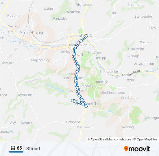 63 Route: Schedules, Stops & Maps - Stroud (Updated)