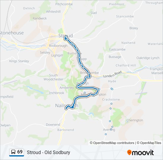 69 Route: Schedules, Stops & Maps - Stroud (Updated)