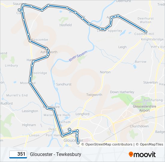 351 Route: Schedules, Stops & Maps - Coombe Hill (Updated)