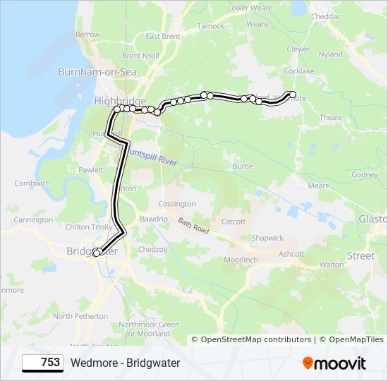 753 Route: Schedules, Stops & Maps - Wedmore (Updated)