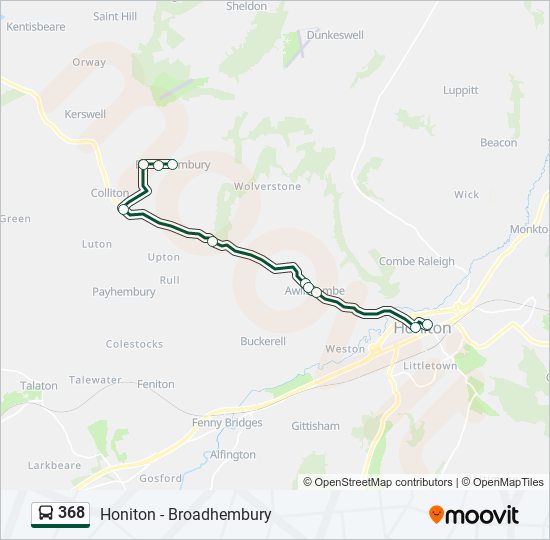 368 Route: Schedules, Stops & Maps - Broadhembury (Updated)