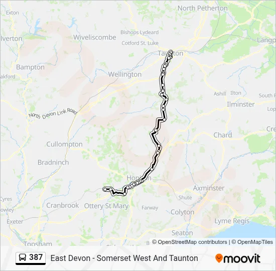 387 Route: Schedules, Stops & Maps - Taunton Station, So (Updated)