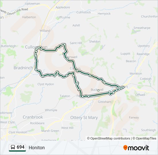 694 Route: Schedules, Stops & Maps - Honiton (Updated)