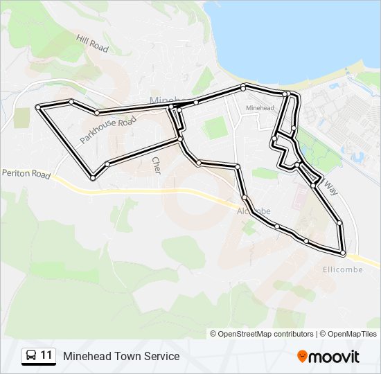 11 Route: Schedules, Stops & Maps - Minehead (Updated)