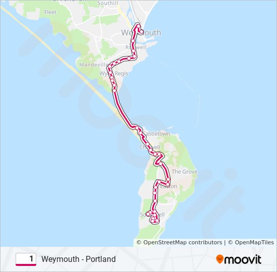 1 Route: Schedules, Stops & Maps - Weymouth (Updated)