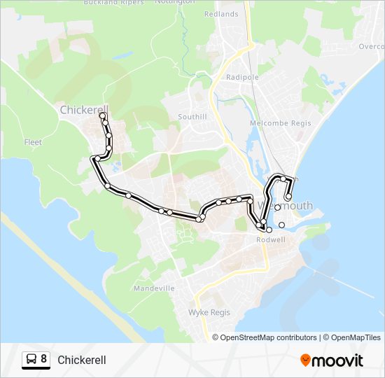 8 Route: Schedules, Stops & Maps - Chickerell (Updated)