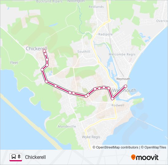 8 Route: Schedules, Stops & Maps - Chickerell (Updated)