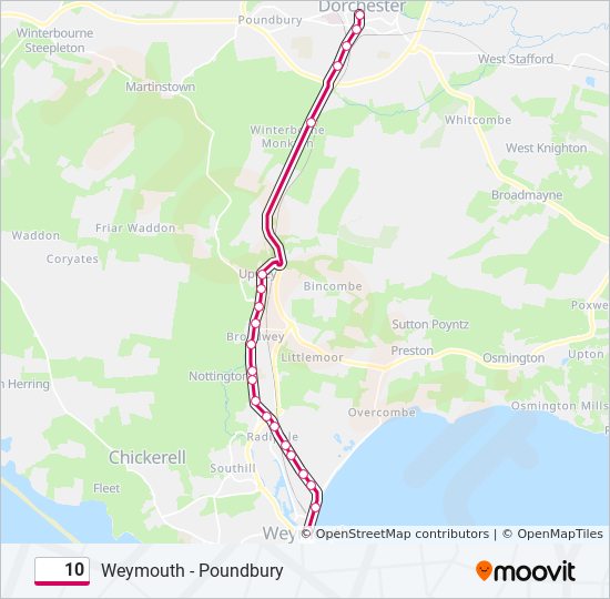 10 Route: Schedules, Stops & Maps - Dorchester (Updated)