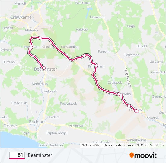 b1 Route: Schedules, Stops & Maps - Beaminster (Updated)