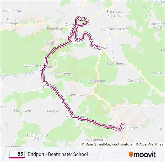 b5 Route: Schedules, Stops & Maps - Misterton (Updated)