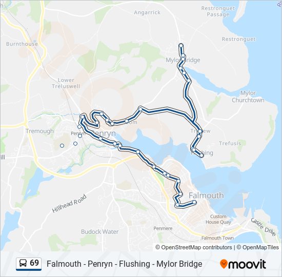 69 Route: Schedules, Stops & Maps - Falmouth (Updated)