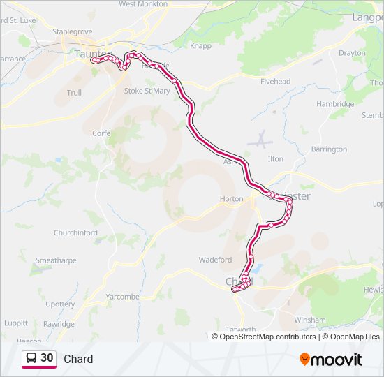 30 Route: Schedules, Stops & Maps - Chard (Updated)