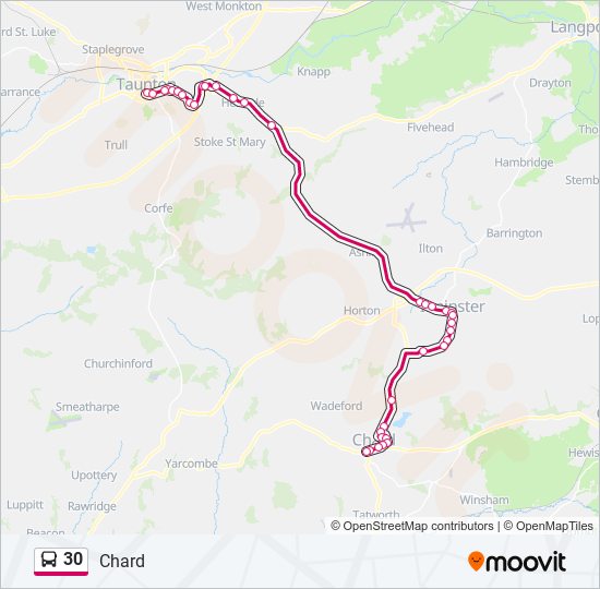 30 Route: Schedules, Stops & Maps - Chard (Updated)