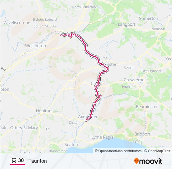 30 Route: Schedules, Stops & Maps - Taunton (Updated)