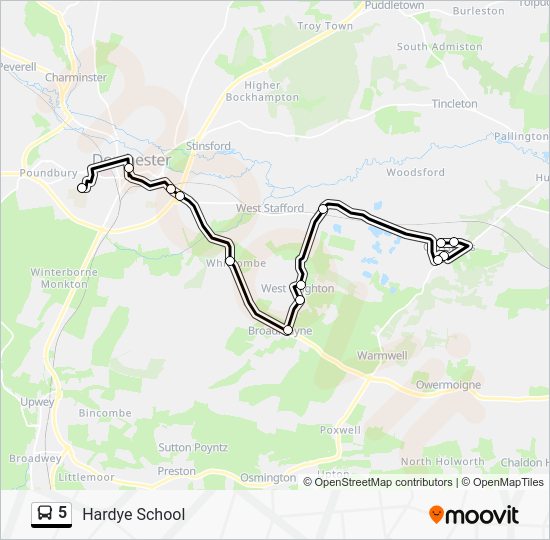 5 Route: Schedules, Stops & Maps - Hardye School (Updated)