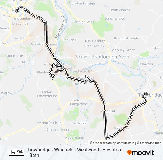 94 Route: Schedules, Stops & Maps - Trowbridge (Updated)