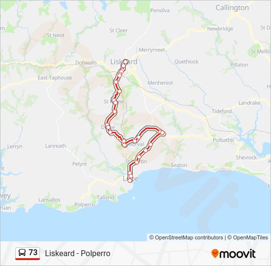 73 Route: Schedules, Stops & Maps - West Looe (Updated)