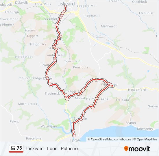 73 Route: Schedules, Stops & Maps - Looe (Updated)