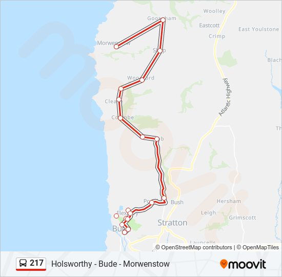 217 Route: Schedules, Stops & Maps - Bude (Updated)