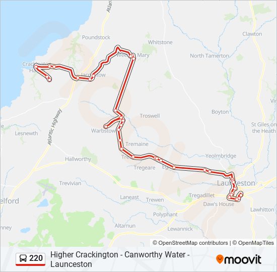 220 Route: Schedules, Stops & Maps - Launceston (Updated)