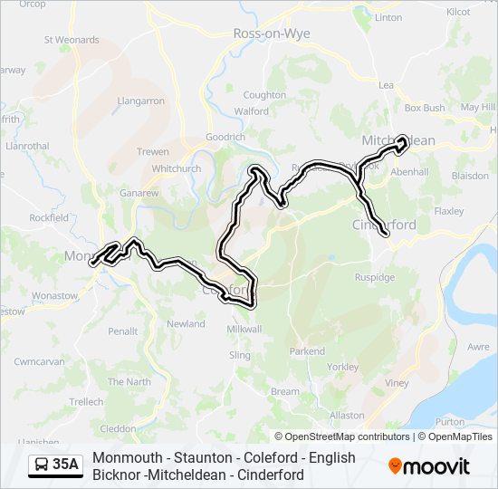 35a Route: Schedules, Stops & Maps - Cinderford (Updated)