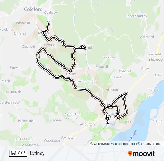 777 Route: Schedules, Stops & Maps - Lydney (Updated)