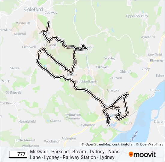 777 Route: Schedules, Stops & Maps - Lydney (Updated)