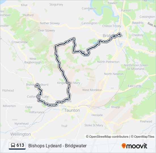 613 Route: Schedules, Stops & Maps - Bridgwater (Updated)