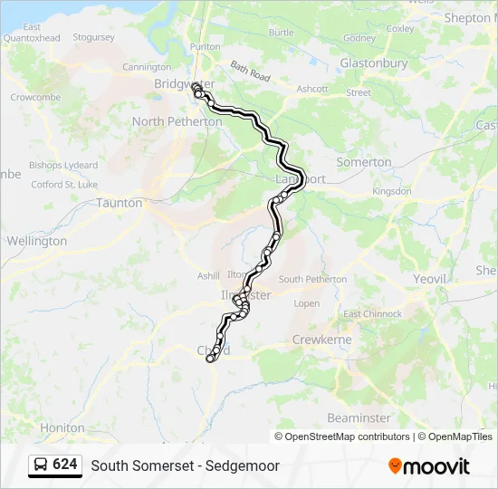 624 Route: Schedules, Stops & Maps - Bridgwater (Updated)