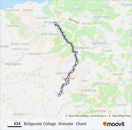 624 Route: Schedules, Stops & Maps - Bridgwater (Updated)