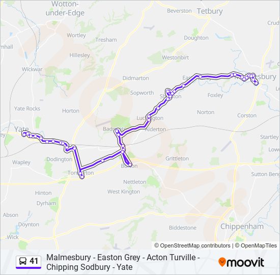 41 Route: Schedules, Stops & Maps - Yate (Updated)