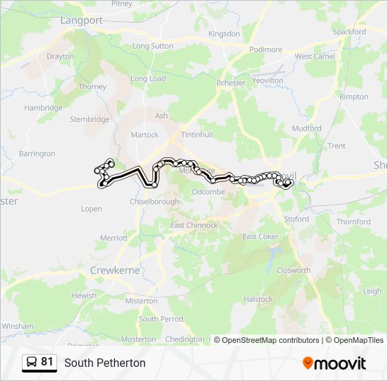 81 Route: Schedules, Stops & Maps - South Petherton (Updated)