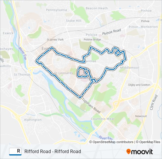 r Route: Schedules, Stops & Maps - Wonford (Updated)