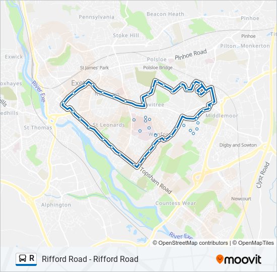 r Route: Schedules, Stops & Maps - Wonford (Updated)