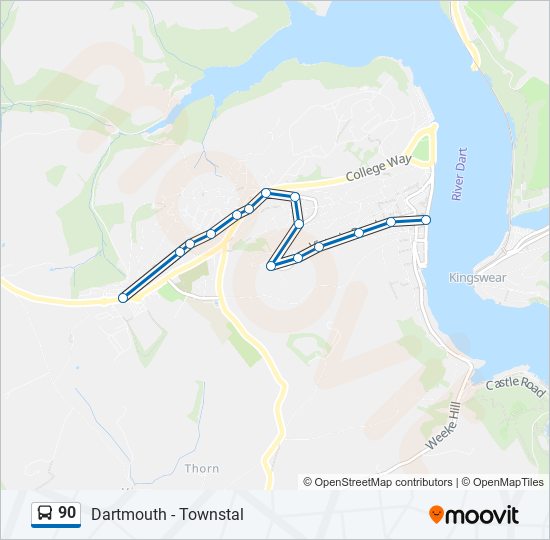 90 Route: Schedules, Stops & Maps - Townstal (Updated)
