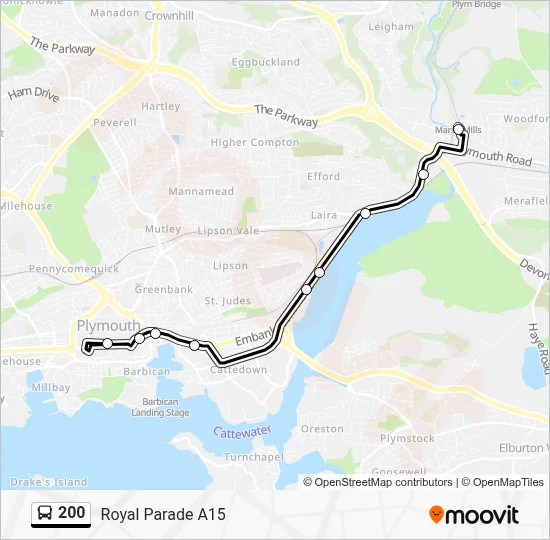 200 Route: Schedules, Stops & Maps - Royal Parade A15 (Updated)