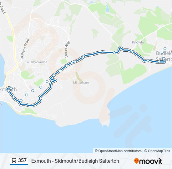 357 Route: Schedules, Stops & Maps - Budleigh Salterton (Updated)